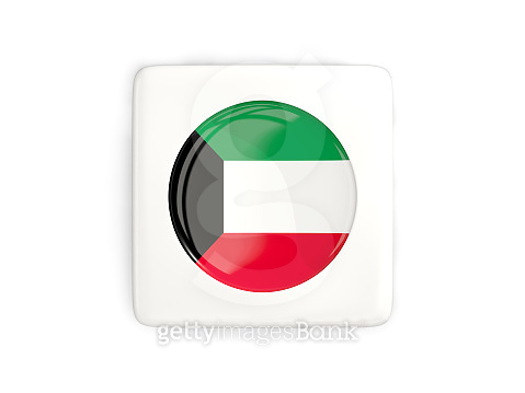 Square button with round flag of kuwait 이미지 (637019332) - 게티이미지뱅크