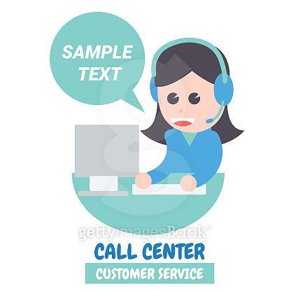 Call Center Customer Service , Flat Design Elements. Vector ...