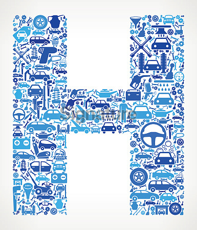 Letter H Auto repair cars and automotive Icons Background (803409344 ...