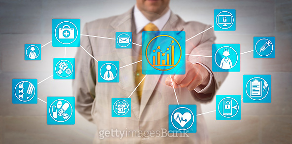 Faceless Manager Enacting Health Administration 이미지 (892734316) - 게티이미지뱅크