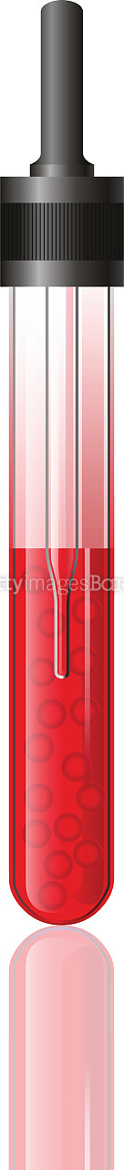 Pipette cap on the test tube with blood. Dropper Vector 이미지 (642239232 ...