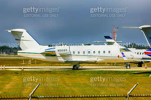 Canadair LTD CL-600-2B16 executive jet at Sarasota SRQ airport in ...