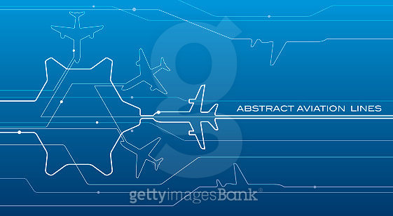 Abstract airport white lines composition, transportation background ...
