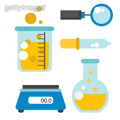 Lab symbols test medical laboratory scientific biology design ...