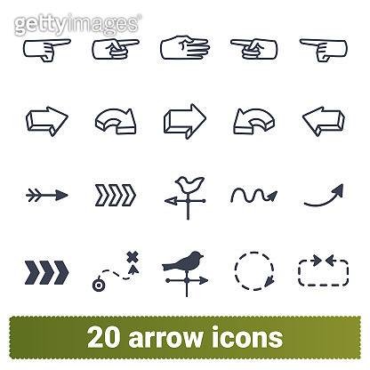 Direction And Arrow Icons. Vector Set Of Route Symbols. (1002671290 ...