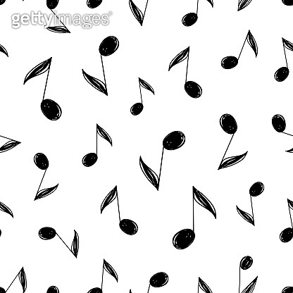 Vector Sketch Music Notes Pattern (1067772608) - 게티이미지뱅크