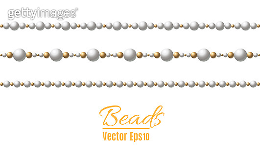 Beautiful multi-colored beads. String beads are realistic. Decorative ...