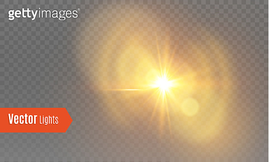 White glowing light explodes on a transparent background. Vector ...