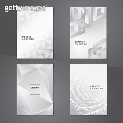 Set of modern abstract creative design white gray backgrounds 이미지 ...
