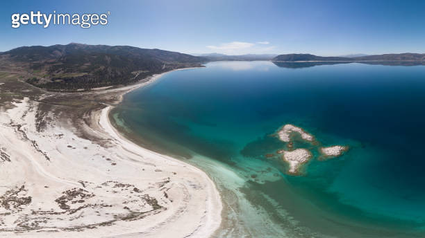 Beautiful Lake Salda with White Shore Similar to Maldives 이미지 ...