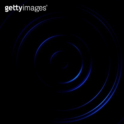 Abstract blue circle signal on black background 이미지 (984729522) - 게티이미지뱅크