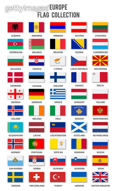 Europe Flag Collection - Complete (905449592) 일러스트, 무료 일러스트 - 게티이미지뱅크