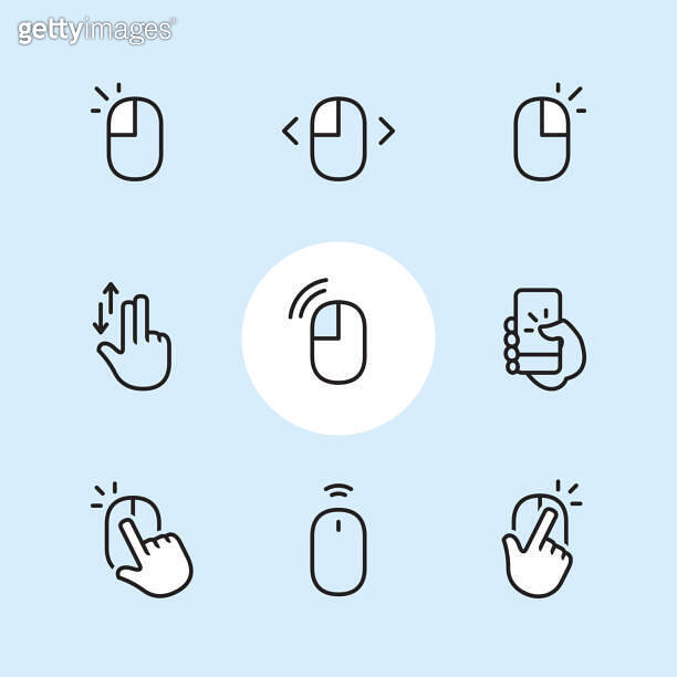 Mouse Click icons 이미지 (992069032) - 게티이미지뱅크