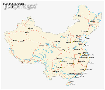 People's Republic of China road map (918057578) 일러스트, 무료 일러스트 - 게티이미지뱅크