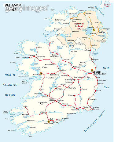 map of ireland with the rail route network (919644584) 일러스트, 무료 일러스트 ...