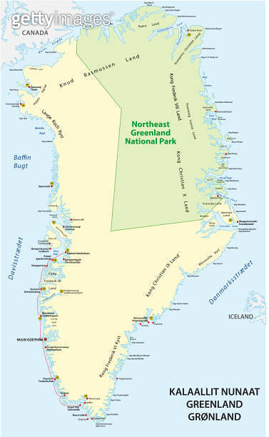greenland detailed map of the state (913347090) 일러스트, 무료 일러스트 - 게티이미지뱅크