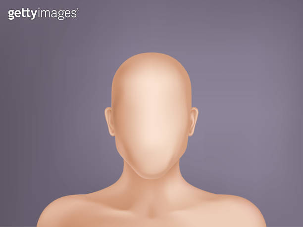 Vector 3d realistic human model, head without face (1005885388) 일러스트 ...
