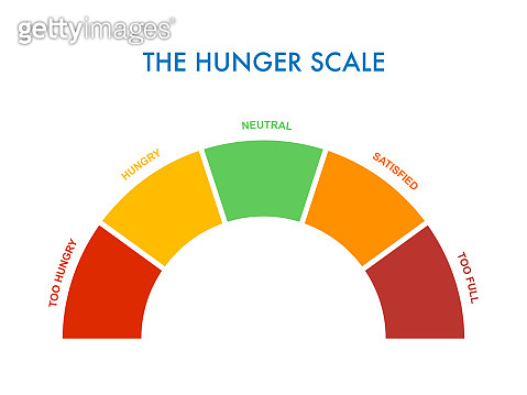 Hunger-fullness scale 0 to 5 for intuitive and mindful eating and diet ...