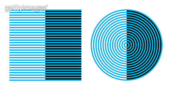 Bezold effect on square and circle, optical illusion 이미지 (994951030 ...