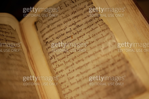 Manuscript of Beowulf in the British Library London UK (1082106548 ...