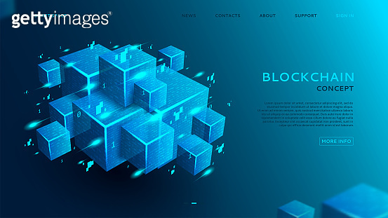 Blockchain concept web banner 이미지 (1048419824) - 게티이미지뱅크