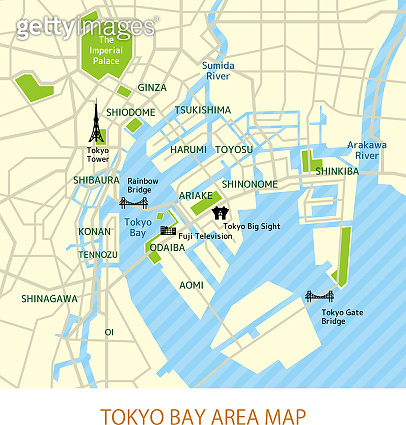 Tokyo bay area map ( Japanese) (923283536) 일러스트, 무료 일러스트 - 게티이미지뱅크