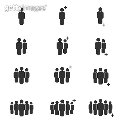 People Icons Work Group Team, Persons Crowd Symbol Perfect Design ...