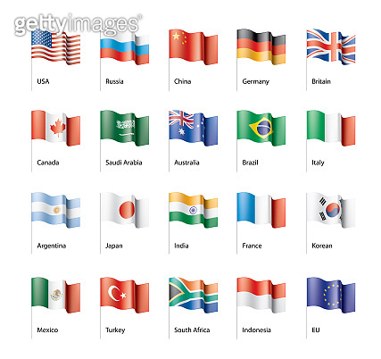 vector set of flags of the G20 (940936944) 일러스트, 무료 일러스트 - 게티이미지뱅크