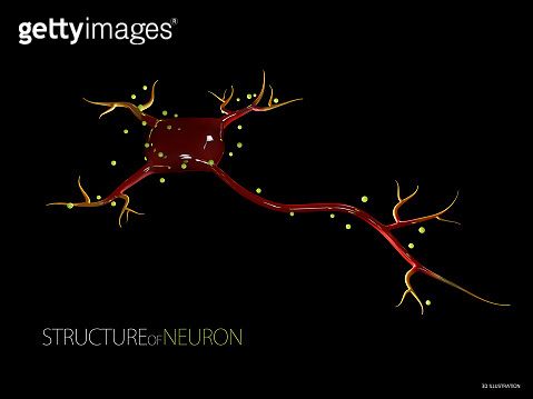3d illustration of neuron cells, high resolution 3D illustration ...