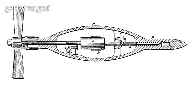 Cross section of a propeller gear section 이미지 (925926454) - 게티이미지뱅크
