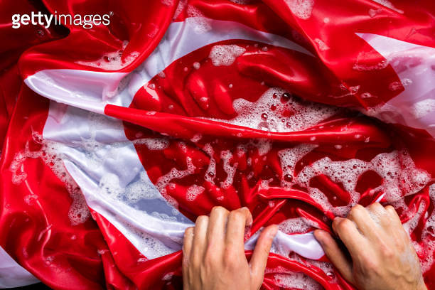 Hands Washing Turkish Flag - Change Turkey/Corruption Concept ...