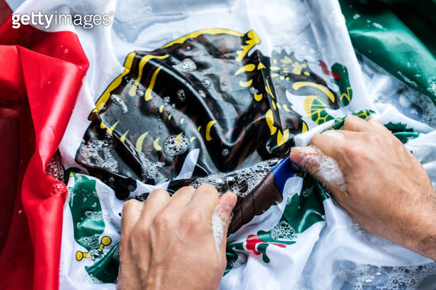 Hands Washing Mexican Flag - Change Mexico/Corruption Concept ...