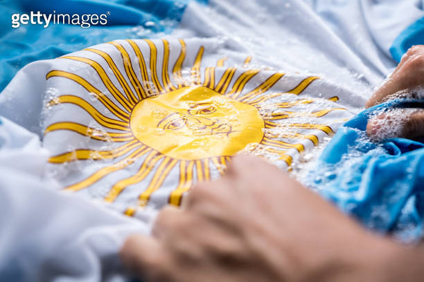 Hands Washing Argentina Flag - New Argentina/Corruption Concept ...