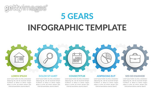 Infographic Template with Gears (973686214) 일러스트, 무료 일러스트, 아이콘, 무료 아이콘 ...