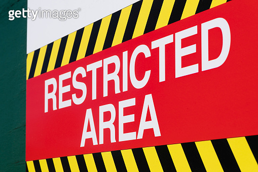 Restricted area sign 이미지 (997517392) - 게티이미지뱅크