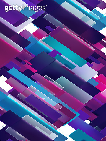 3d render, digital illustration, abstract geometric background ...