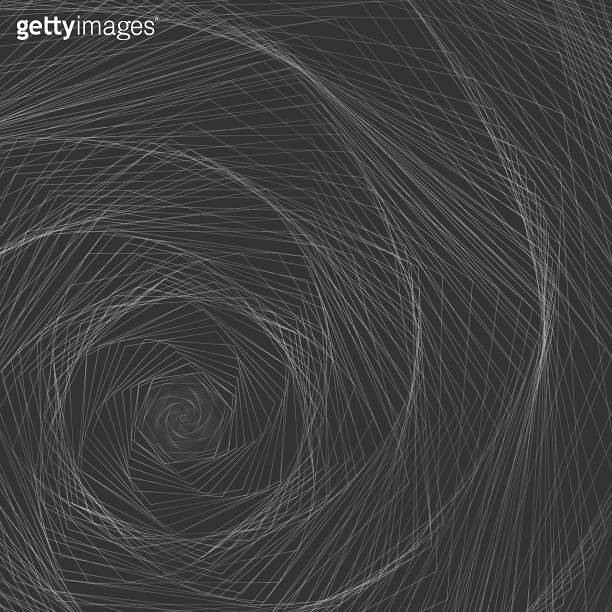 Abstract background A whirlwind of twisted spiral metal lines Spiral ...