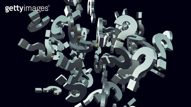 3d rendering illustration of exploding question mark particles 이미지 ...