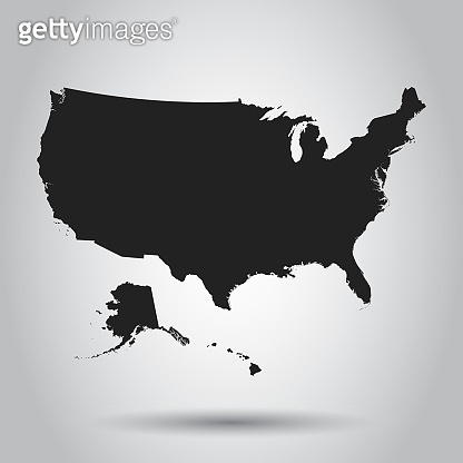 USA map icon. Business cartography concept United States of America ...