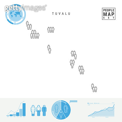 Tuvalu People Icon Map. Stylized Vector Silhouette of Tuvalu ...