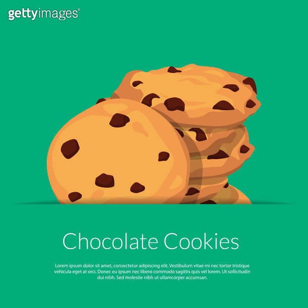 Vector chocolate cookies illustration 이미지 (959964544) - 게티이미지뱅크