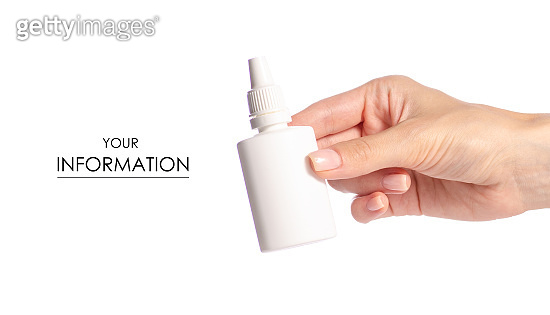 Nasal spray for nose in hand pattern 이미지 (1003750726) - 게티이미지뱅크