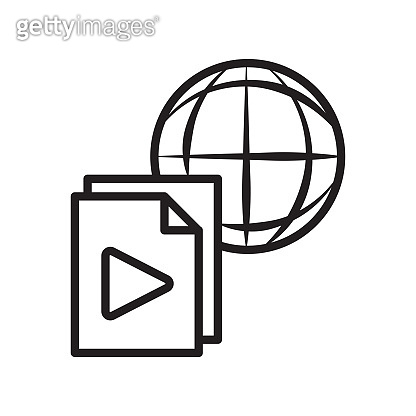 Data sharing icon vector sign and symbol isolated on white background ...
