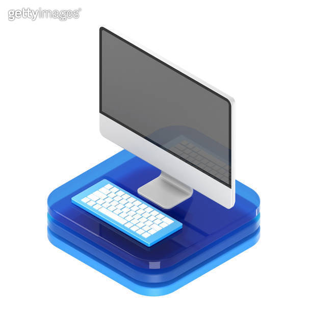 Isometric View of a Computer 이미지 (1055168540) - 게티이미지뱅크