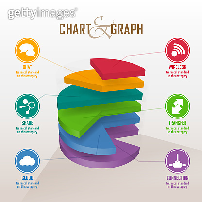 Three Dimensional Pie Chart Infographic Elements 이미지 (1027090578) - 게티이미지뱅크
