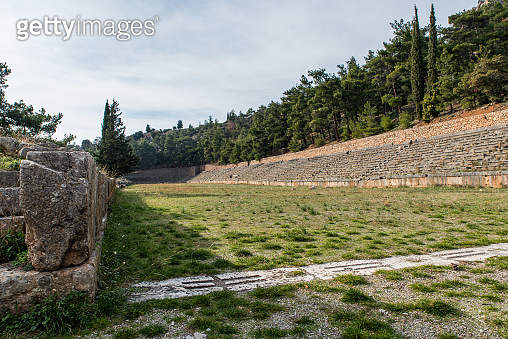 The Stadium of Delphi lies on the highest spot of the Archaeological ...