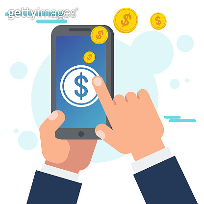 Money transfer using mobile device, computer and smart phone 이미지 ...