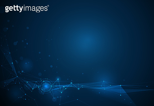 Vector Design Network Communication Technology On Dark Blue Background 이미지 953478114 게티이미지뱅크