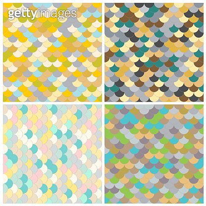 Fish scales. Tile. Mosaic. Seamless pattern. Roof tiles. 이미지 (912928788 ...