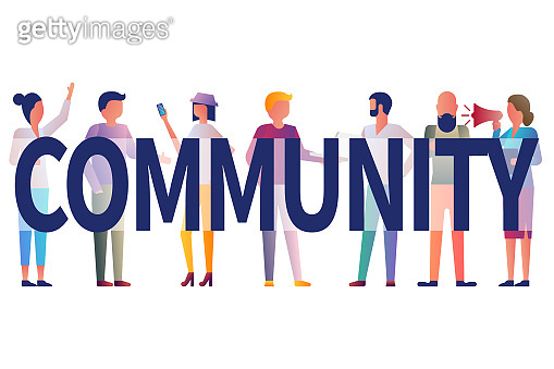 Community concept. Young modern people with gadgets 이미지 (1034724960 ...